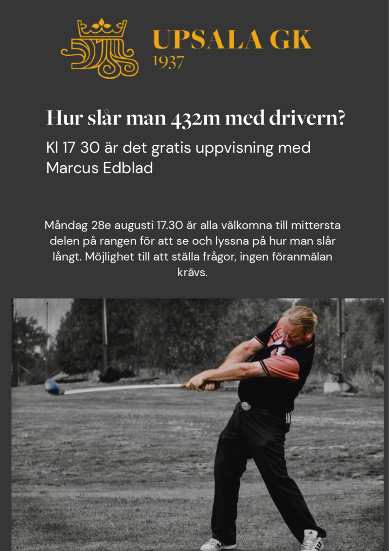 Hur slår man 432 meter? - Upsala GK